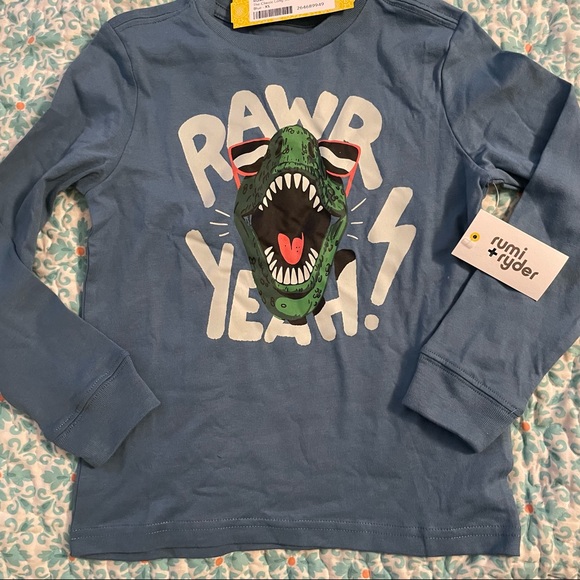 Rumi + Ryder | Shirts & Tops | Nwt Rumi Ryder Long Sleeve Dino Tee Kids ...